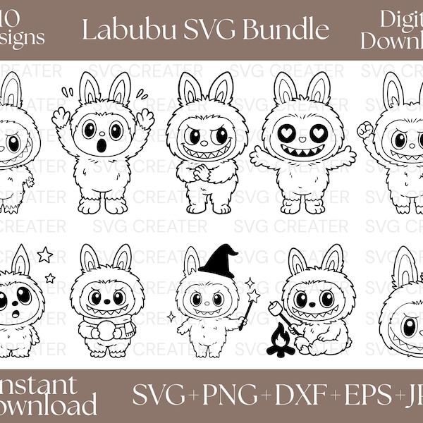 Labubu Outline File - Etsy