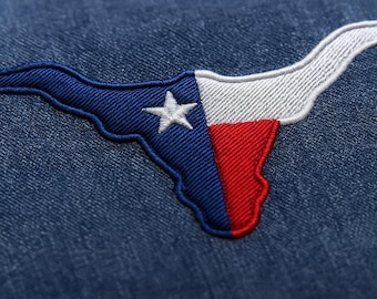 Texas Longhorn Embroidery Design: Lone Star Flag (digital Download) - Etsy