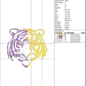LSU Tiger Embroidery Design,tigers Machine Embroidery File, Louisiana ...