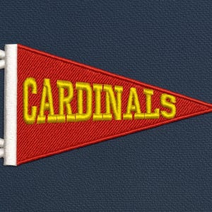 Cardinals Embroidered Pennant Patch – Digital Embroidery Design ...