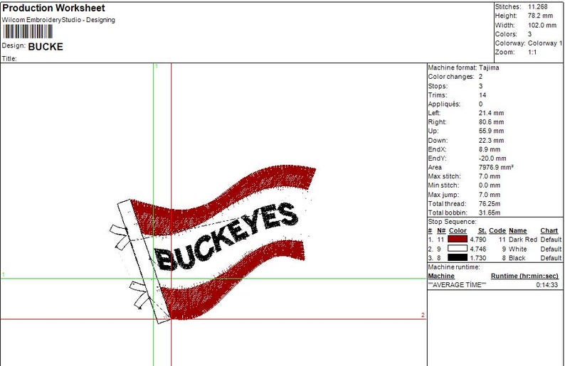 Buckeyes Flag Embroidery Design – Sports Logo Digital Machine ...