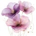 Purple and Pink Watercolor Floral Clipart – 5 Elegant Pngs With Gold ...