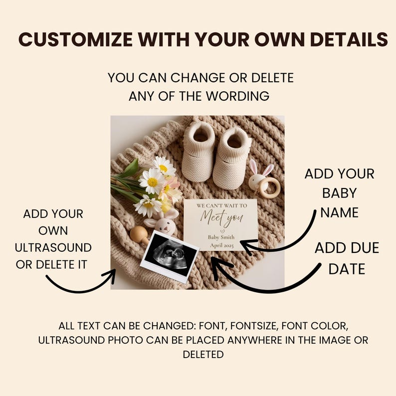 Animated Baby Reveal Video Template: Customizable Canva Design ...