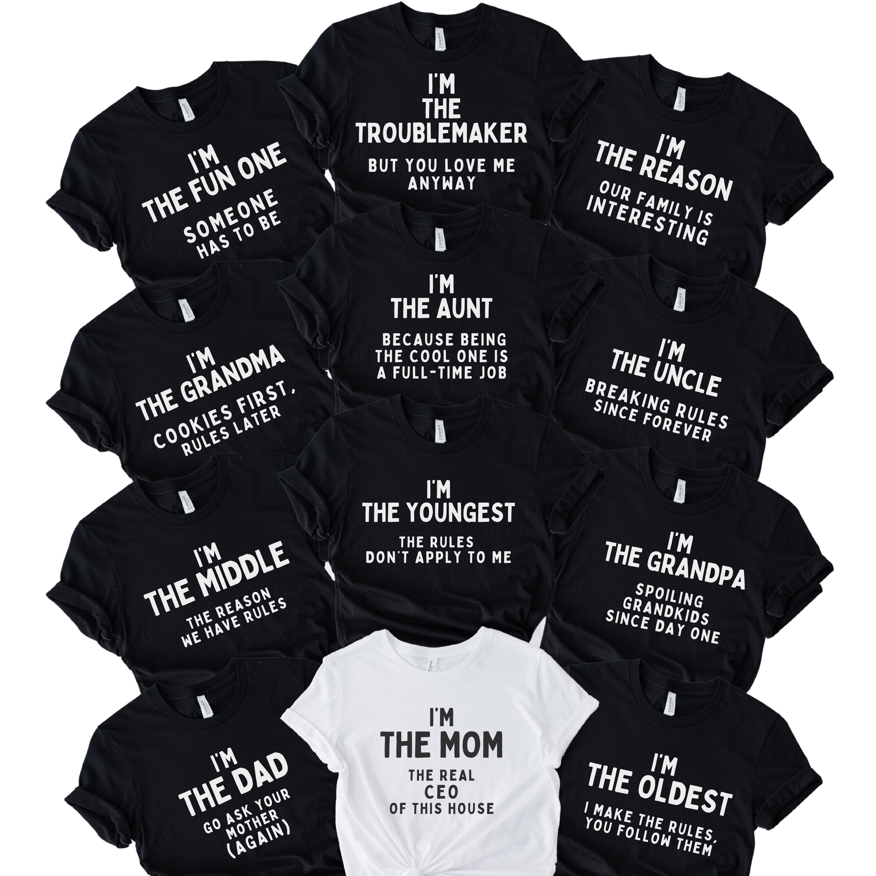 Custom Family Group Shirts, Rules Family Shirt Matching Family T-shirt ...