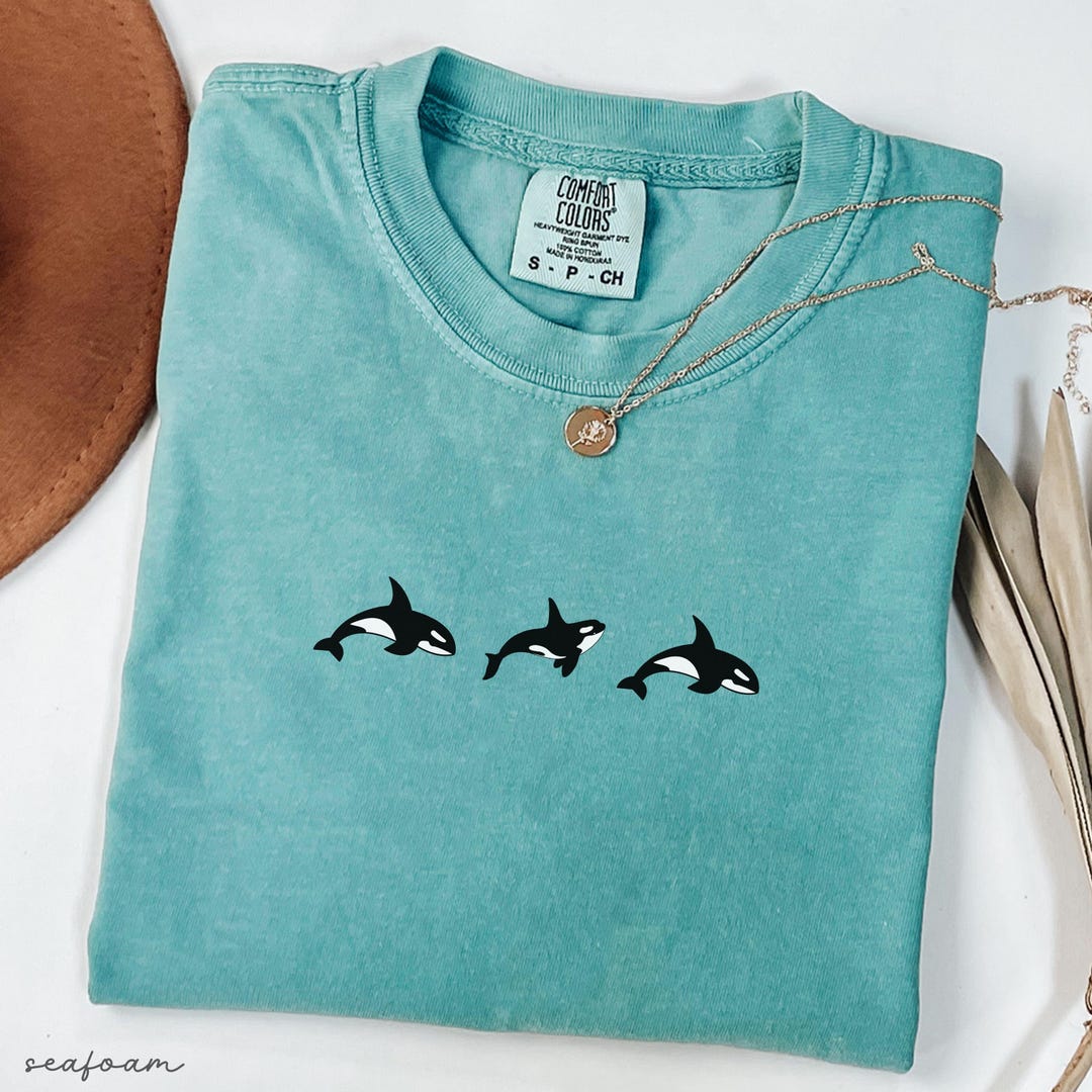 Comfort Colors® Trio of Orcas T-shirt, Unisex Orca Tshirt, Whale Shirt ...