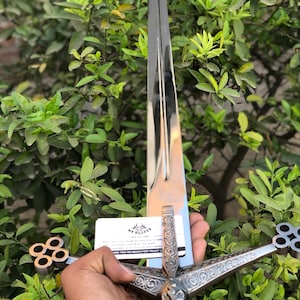Handmade Scottish Claymore Replica Sword: Medieval Lion Emblem Display ...