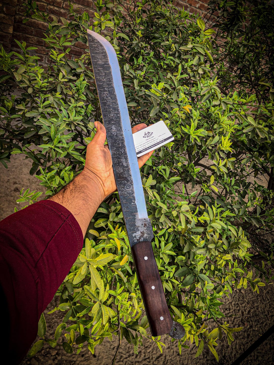 Handmade Carbon Steel Machete | Survival Tool | Bushcraft Knife ...