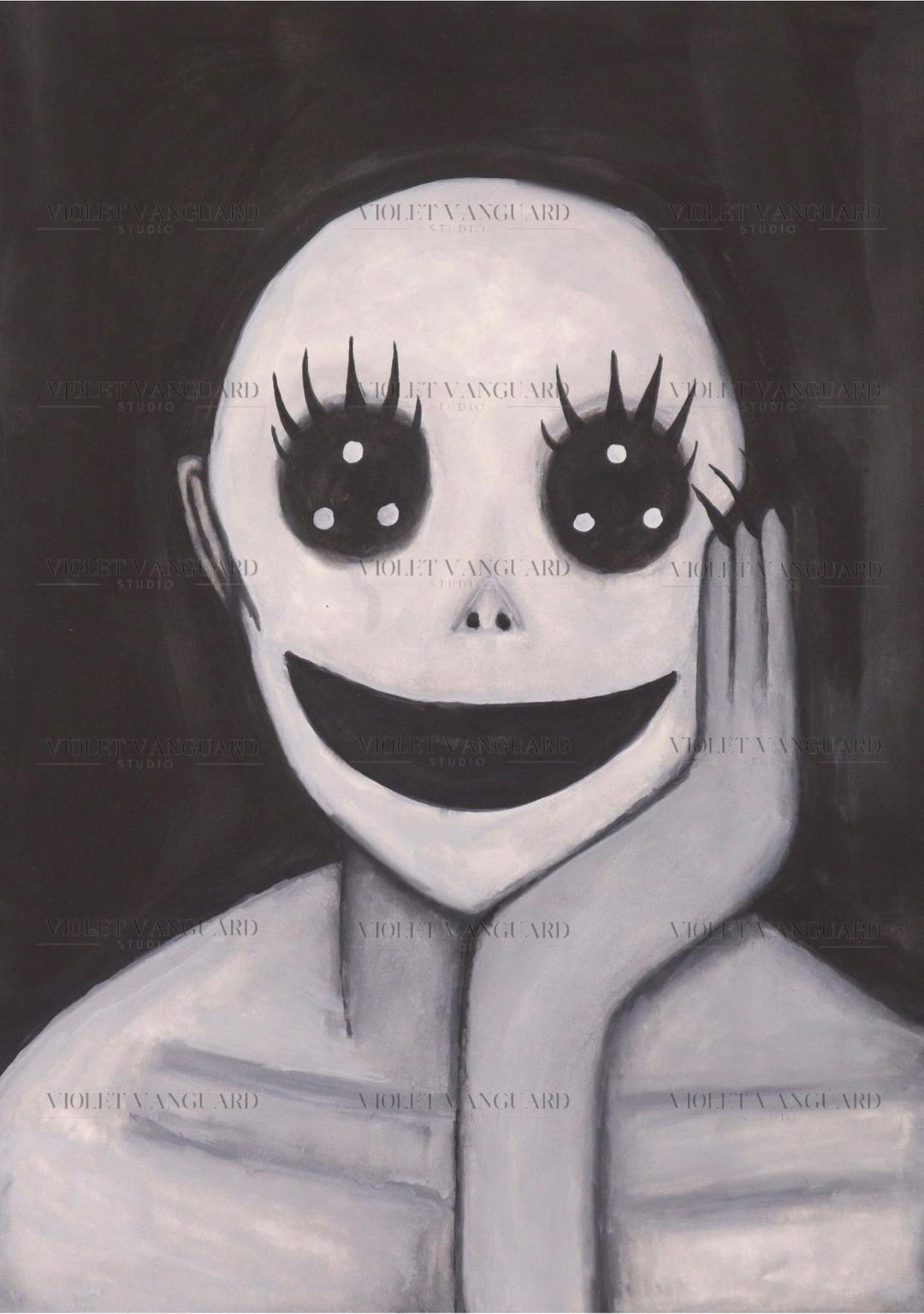 Dark Surreal Expressionist Original A3 Watercolour Painting - Haunting ...