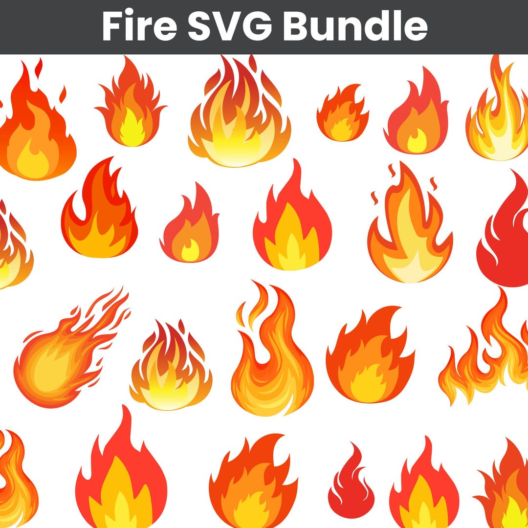 Fire SVG Bundle, Fire Flame SVG, Fire Flame PNG, Dancing Flame Svg, Flame Clipart Png, Fire ...