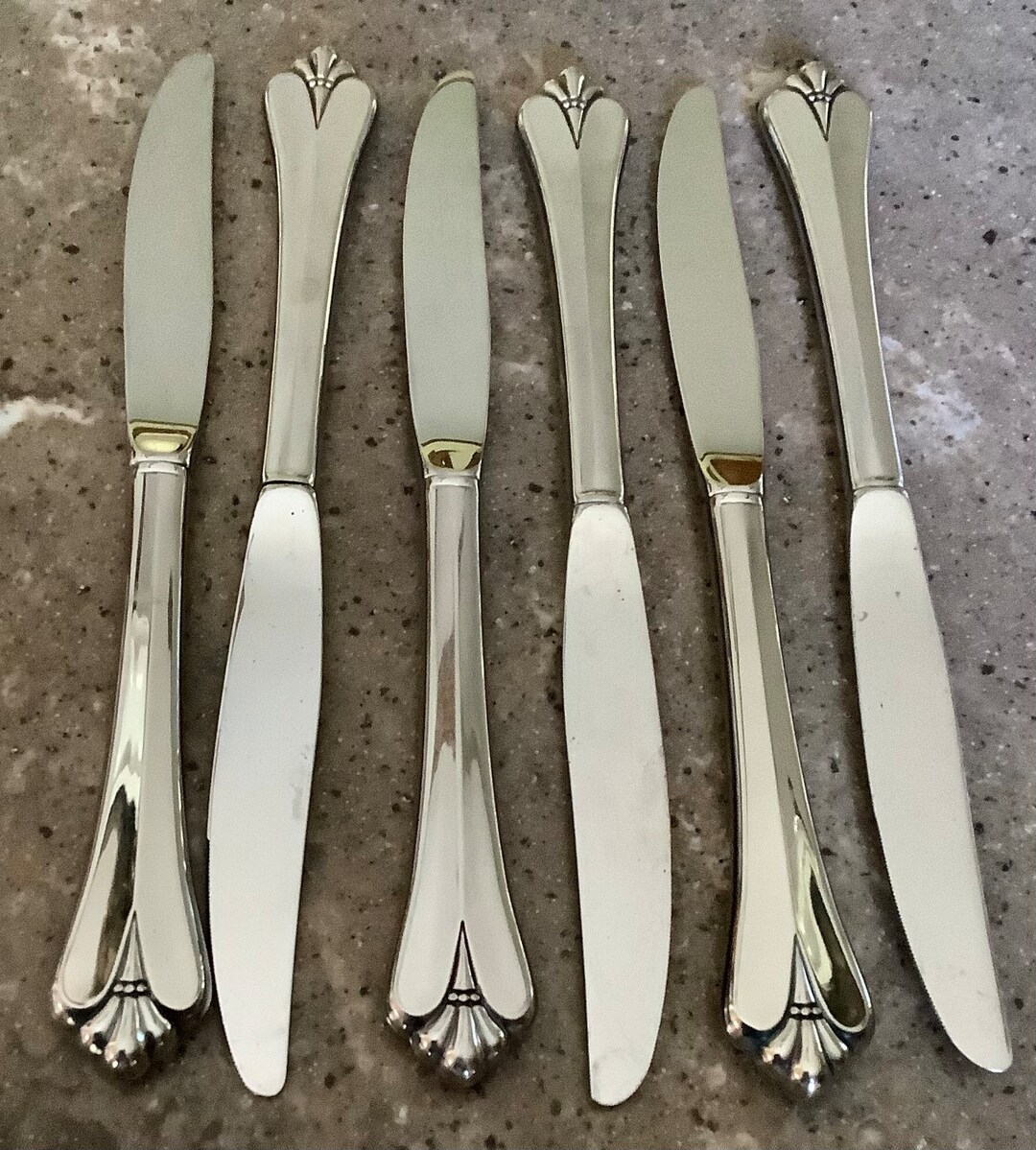 Vintage Oneida Royal Flute Silverplate Dinner Knife 6 Piece Set - Etsy