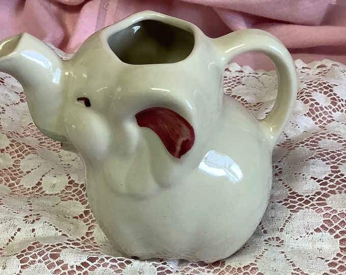 Vintage Shawnee Elephant Pottery Creamer Figural Pitcher - Etsy
