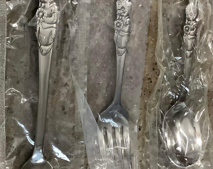 Vintage Oneida Peter Rabbit Stainless 3 Piece Flatware Unused Youth ...