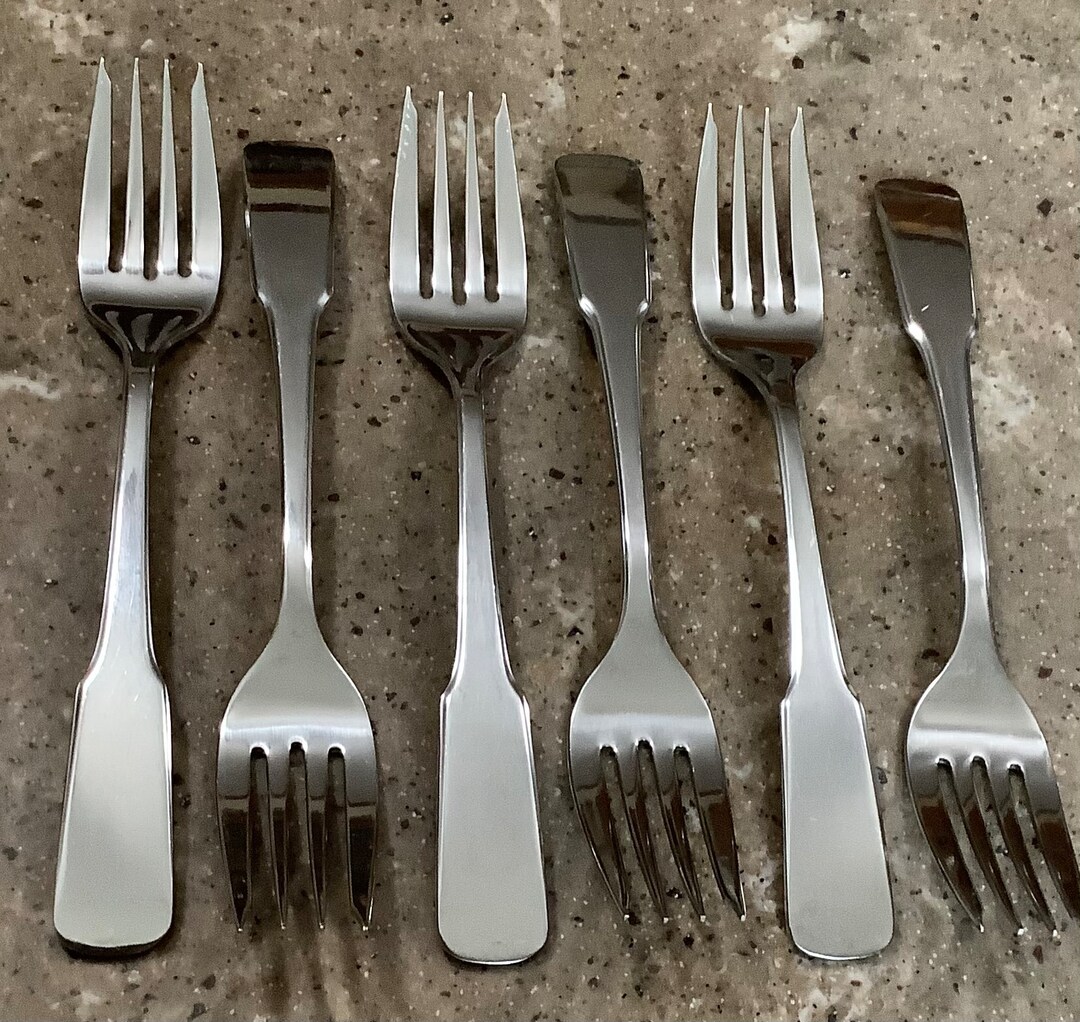 Vintage Liberty 1847 Rogers Bros Stainless Dinner Fork 6 Piece Flatware ...