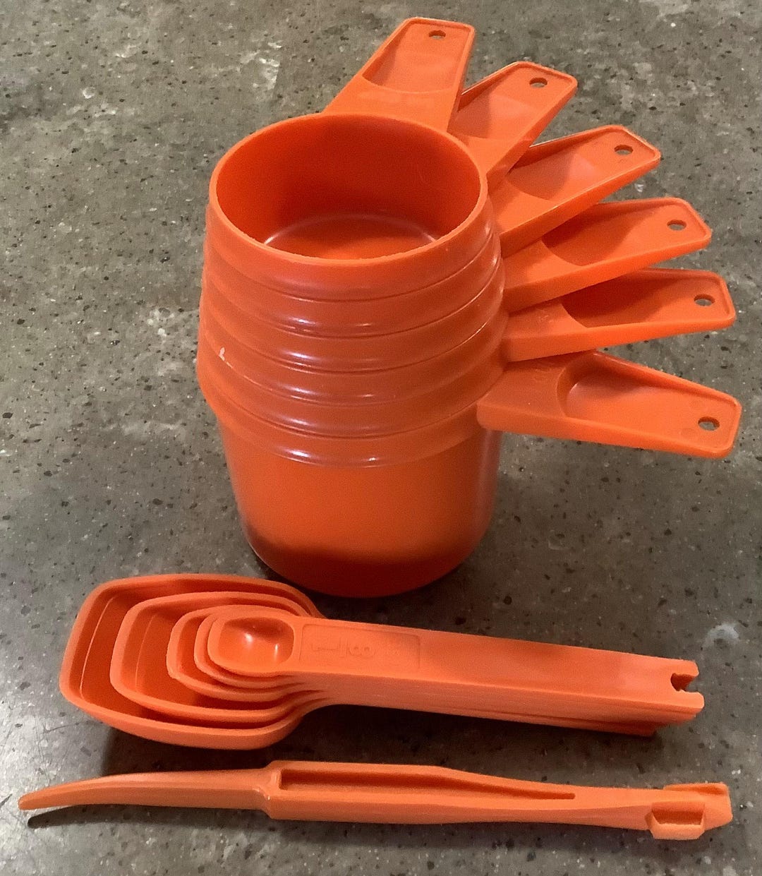 Vintage Tupperware Orange Measuring Cup Spoon 12 Piece Set Peeler - Etsy