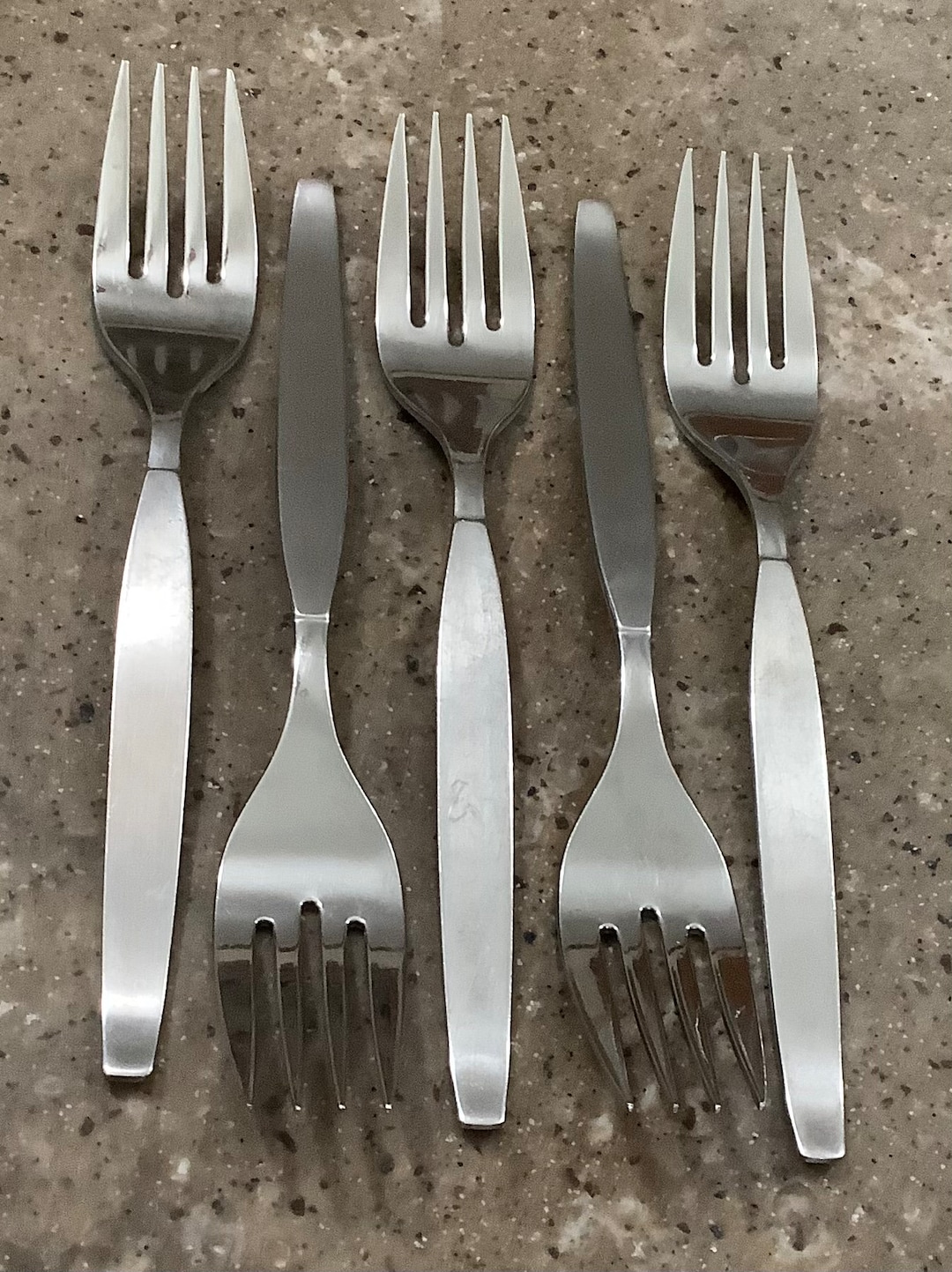 Vintage Oneida Frostfire Stainless Salad Fork Flatware Set of 5 - Etsy