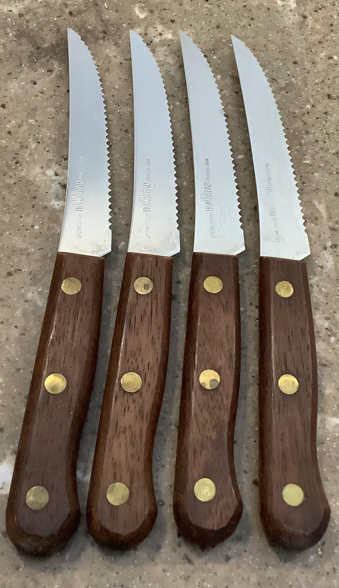 Vintage Lifetime Old Homestead Stainless Serrated Steak Knife 4 Piece ...