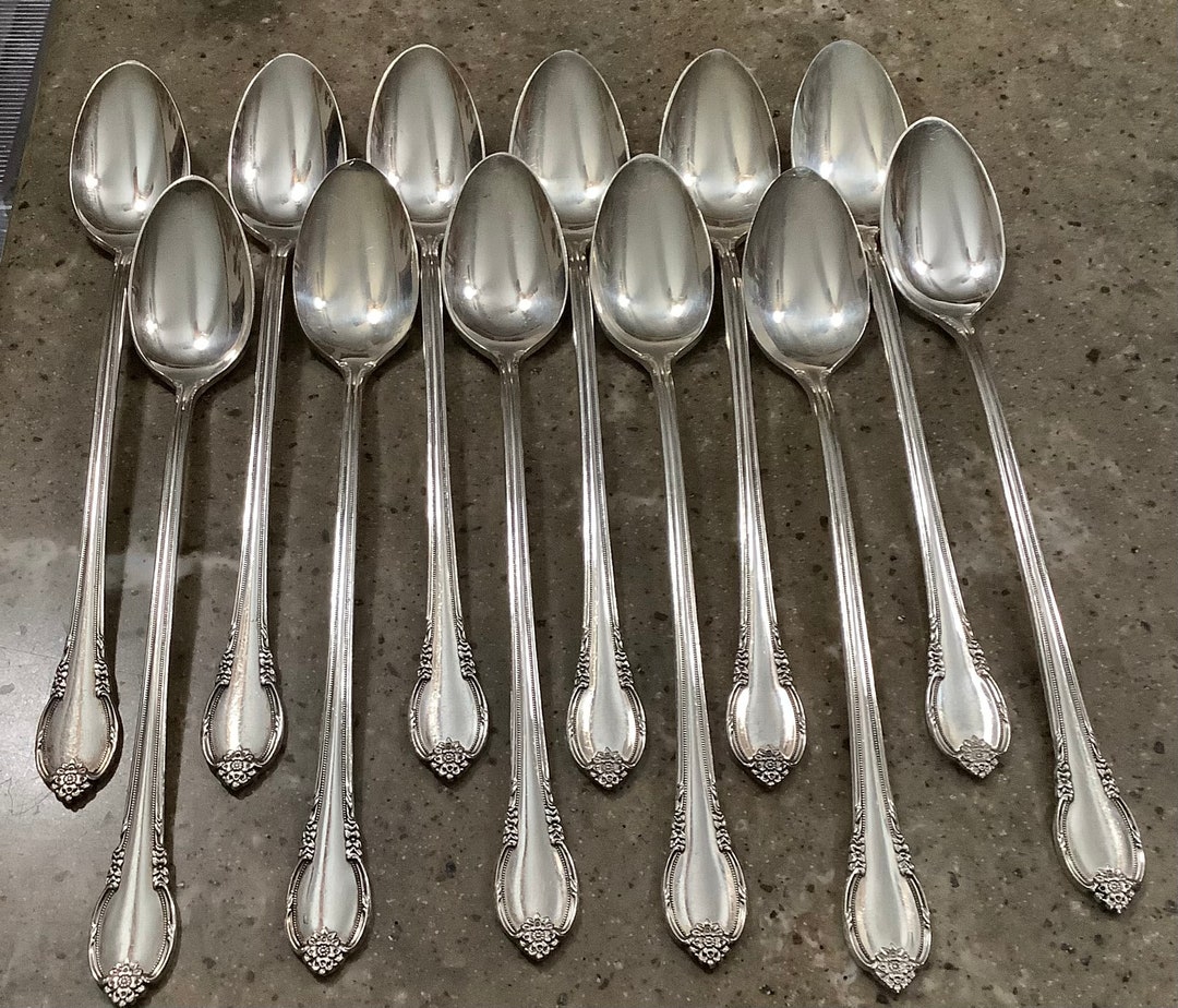 Vintage 1847 Rogers Remembrance Silverplate Iced Tea Spoons 12 Piece ...