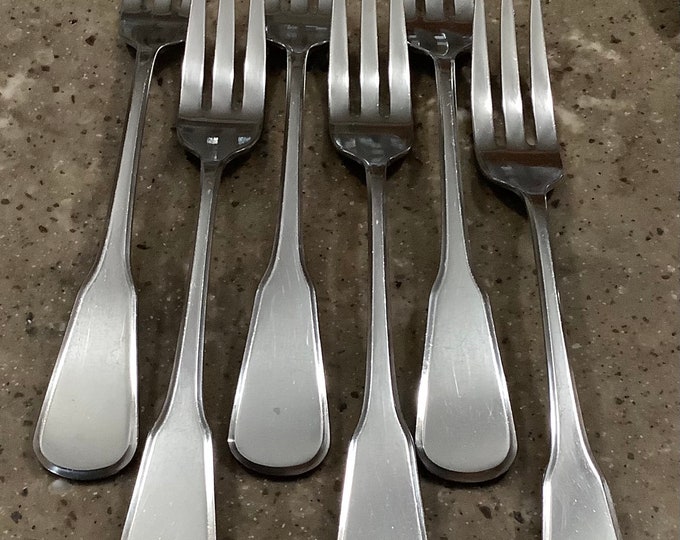 Vintage Oneida Independence Stainless Dinner Fork 6 Piece Flatware Set ...
