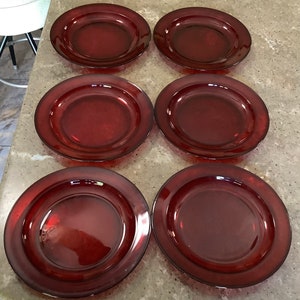 Vintage Arcoroc France Classique Pattern Glass Salad Plate Rim Shape ...