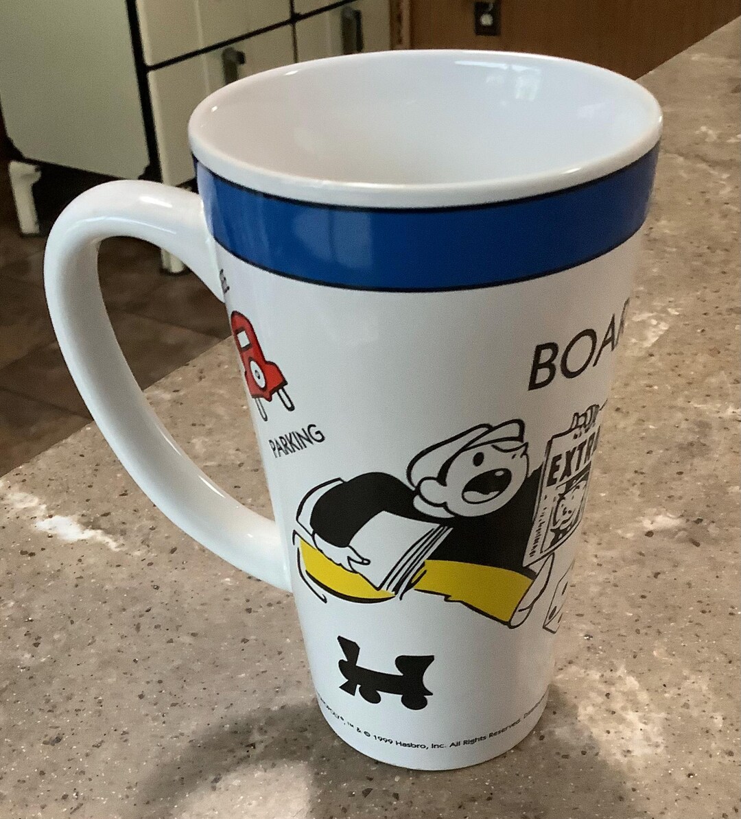 Vintage Hasbro Monopoly Boardwalk Tall Coffee Mug - Etsy