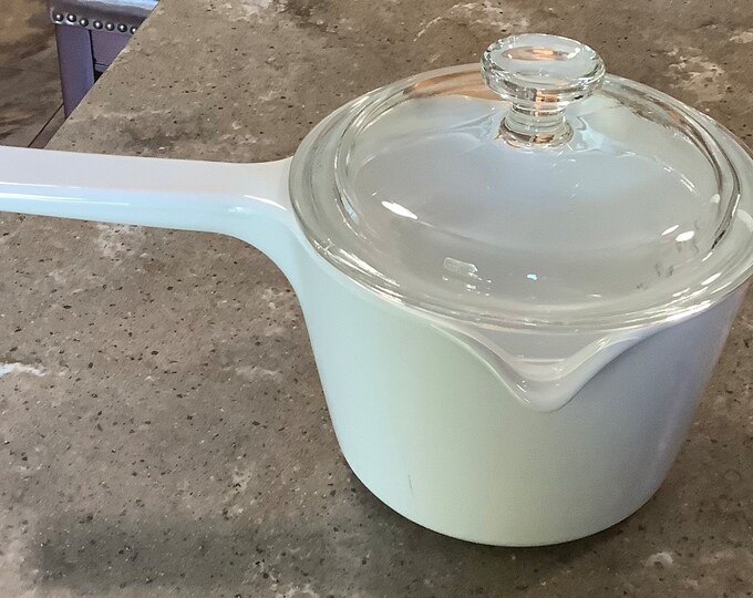 Vintage Corning Ware Dual Spout Sauce Pan With Glass Pyrex Lid 2 Piece ...
