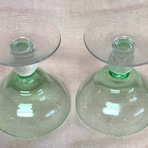 Vintage Fry Green Depression Glass Champagne Tall Sherbet 6 Piece Set ...