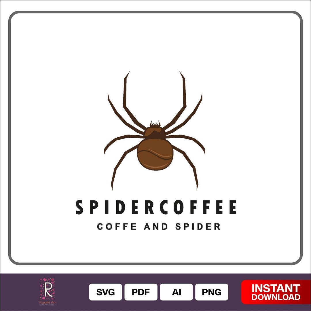 Illustration Coffe Bean and Spider Vector Clip Art Graphics for Pdf ...