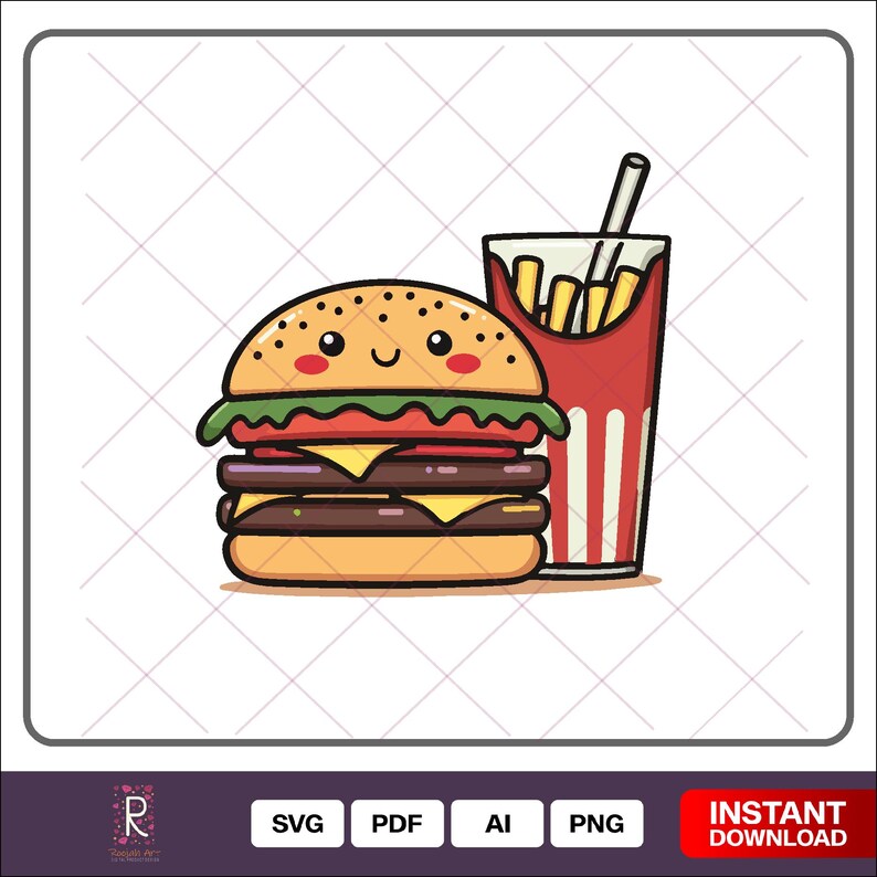 Kawaii Cute Junk Food PNG Bundle Sweet and Adorable Kawaii Cute Junk ...
