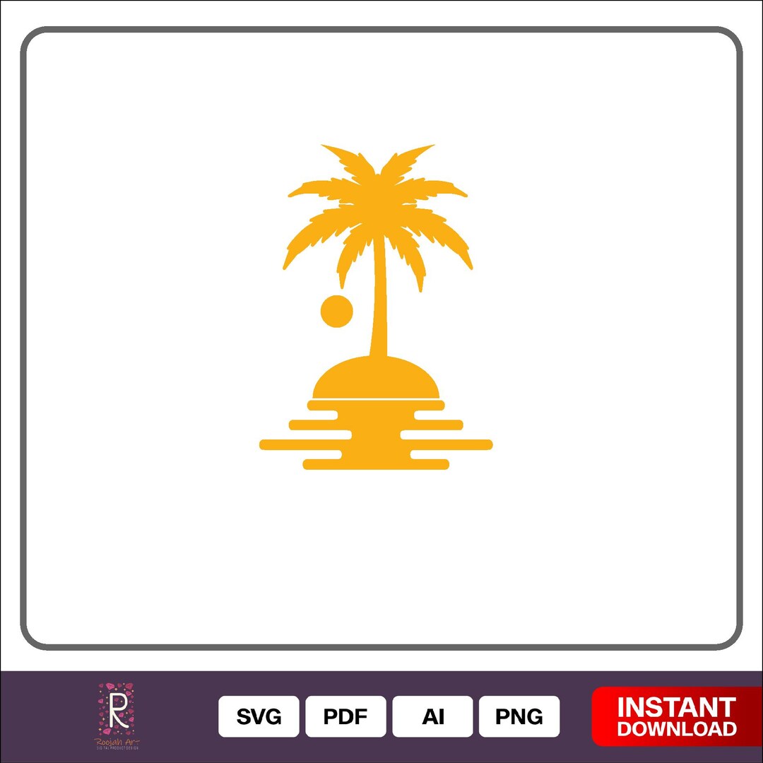 Simple Palm Tree Logo Design for Business Branding & Editable ...
