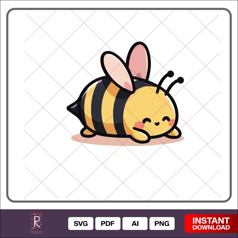 Kawaii Cute Bees PNG Bundle - Adorable and Playful Bee Designs for ...
