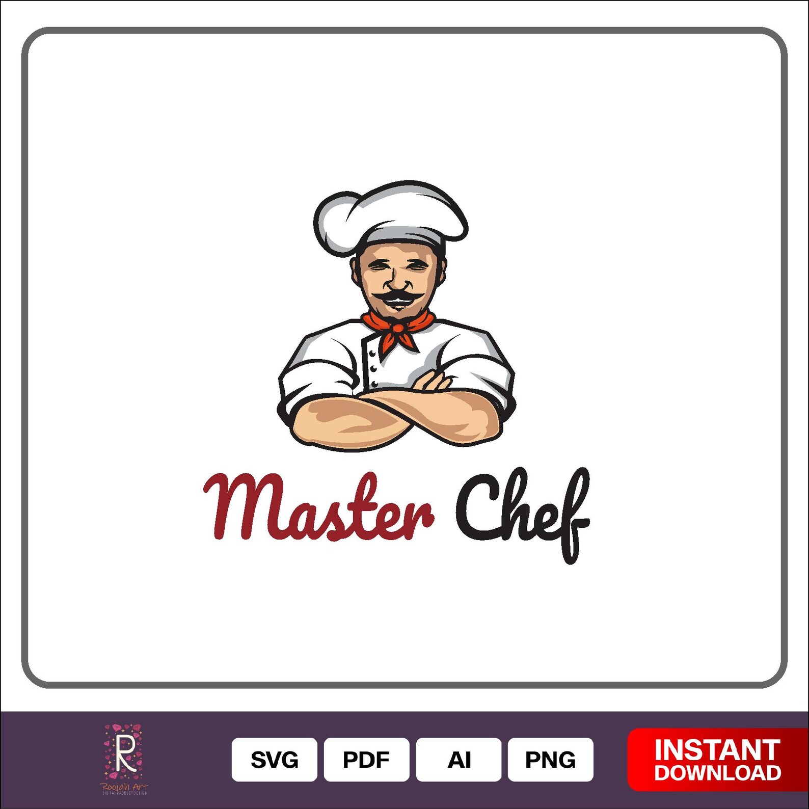 Vector Design of Chef With Folded Arms - Sleek and Stylish Digital ...