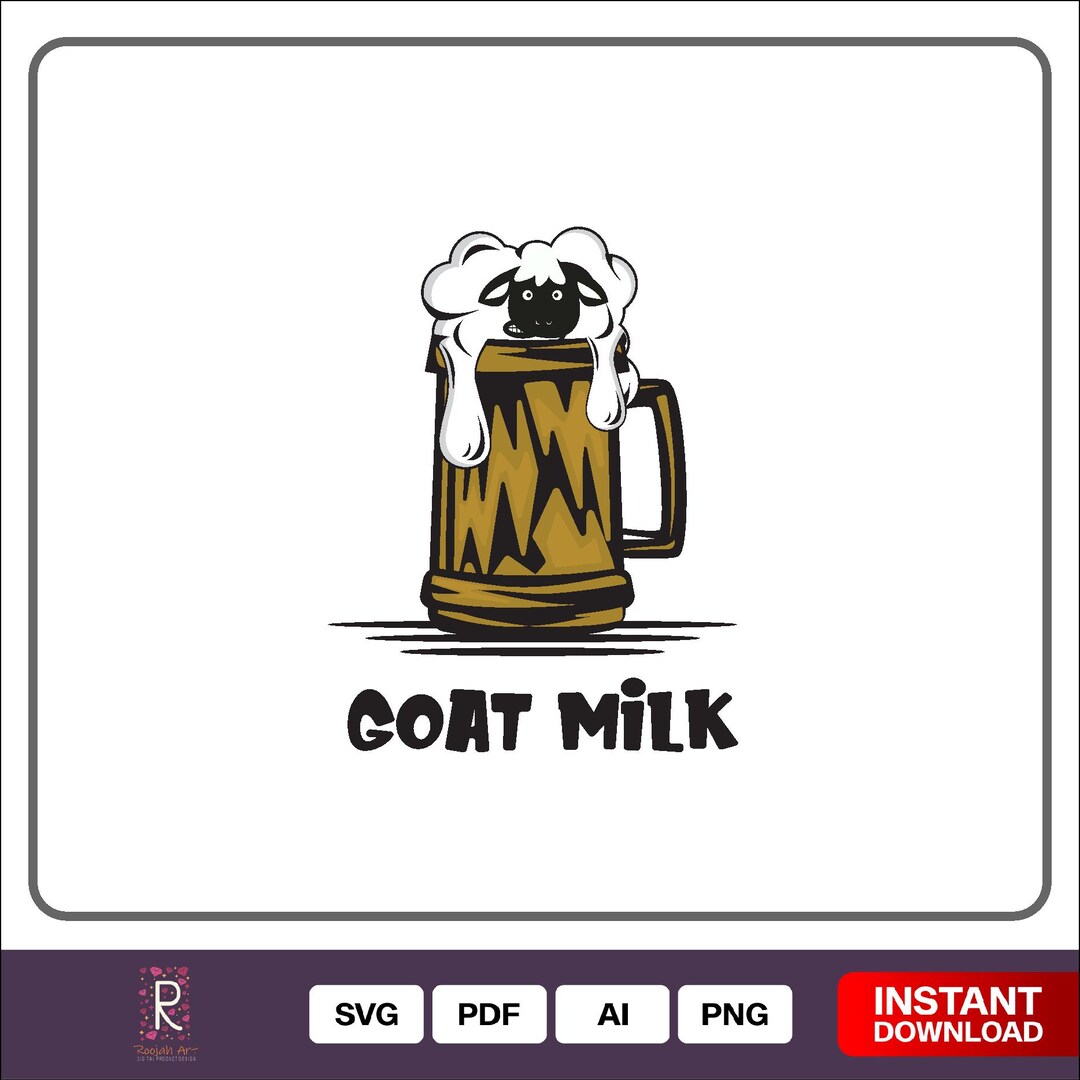 Goat Milk Clipart - Creative Drink Illustration, Cartoon Theme for ...