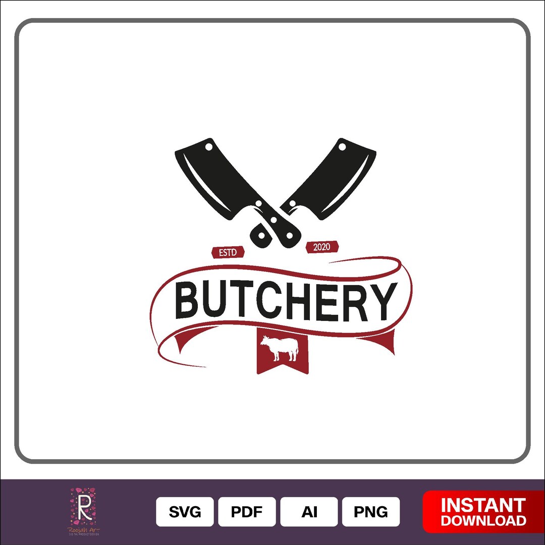 Authentic Vintage Butchery Symbol Labels - Retro-inspired, for Meat ...