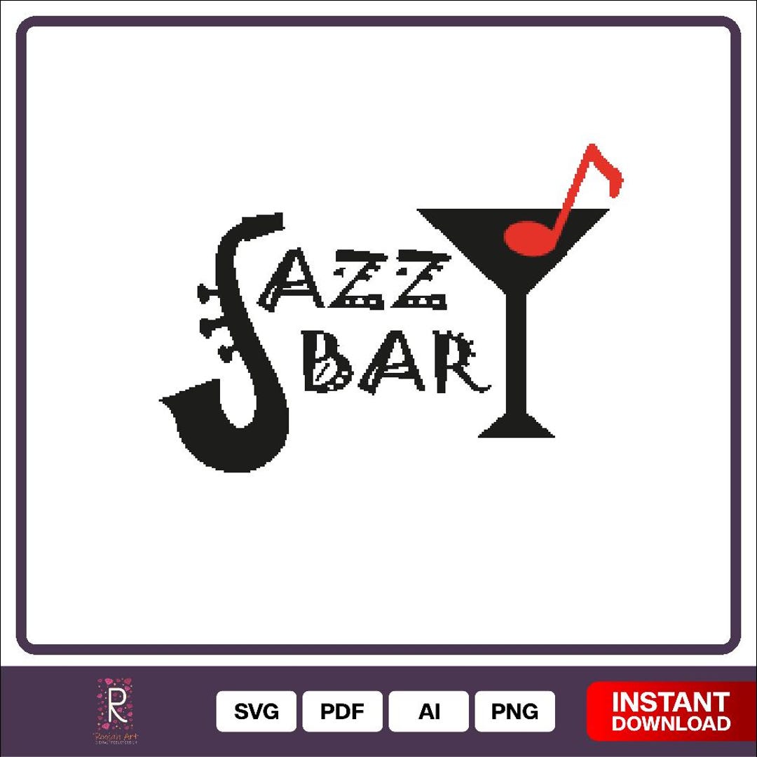 Jazz With Saxophone - SVG Cricut & Silhouette Cut Files. Jazz Music ...