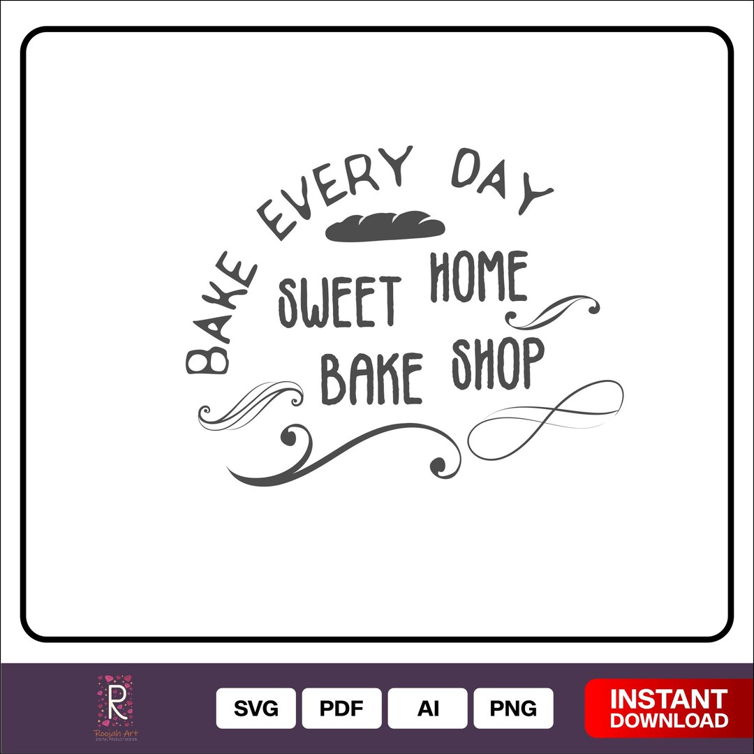 Vintage Bake Shop Vector Clipart Simple Design, Svg, Png, Pdf, AI Files ...