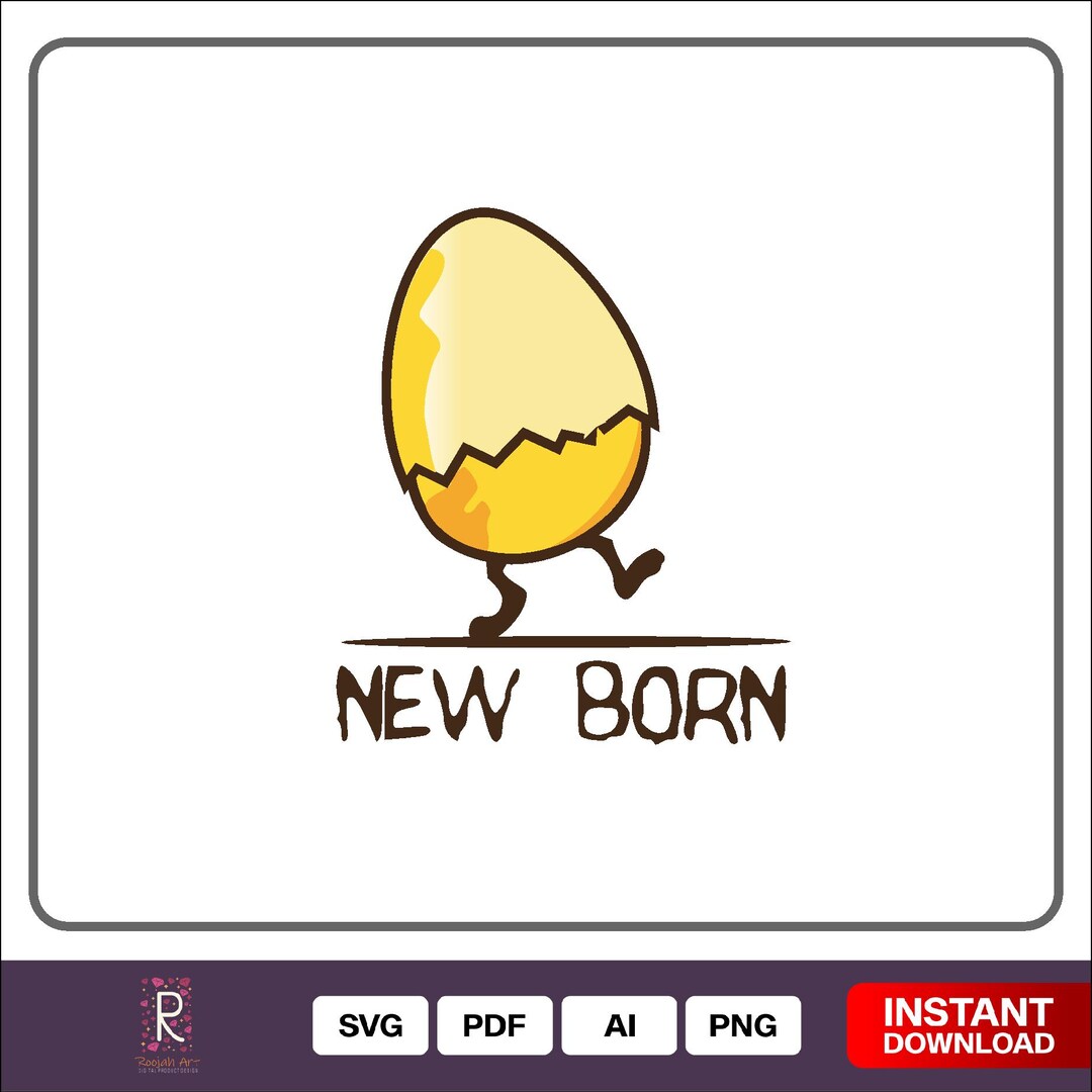 Llustration Chick Hatching From Egg Shell Walk Vector Clip Art Graphics ...