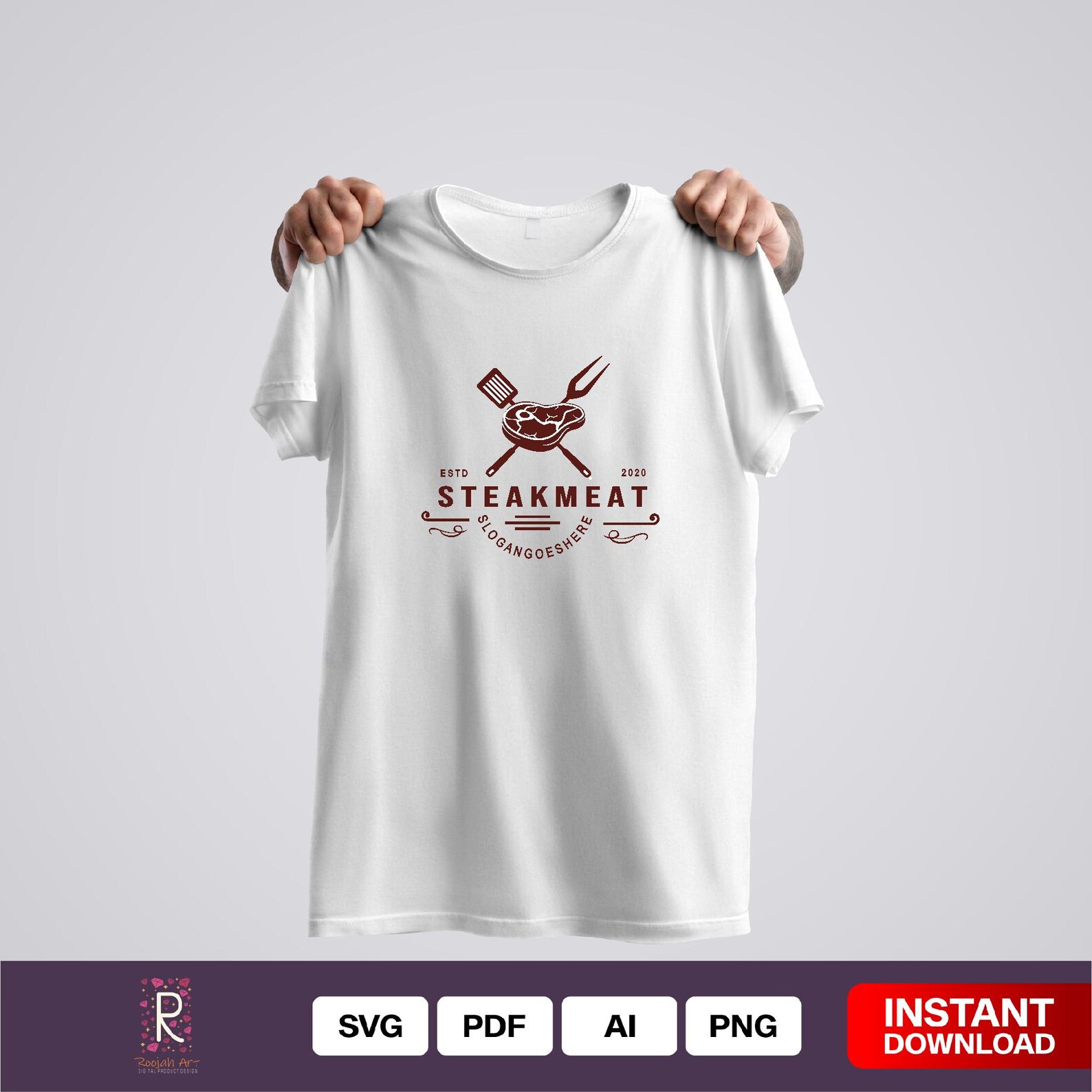 Vintage Steak Grilled Label BBQ Bundle - Retro-inspired, Grilled Meats ...