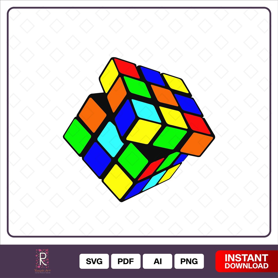 Rubiks Cube SVG File, Rubiks Cube Cricut SVG, Iron On, Digital Download ...