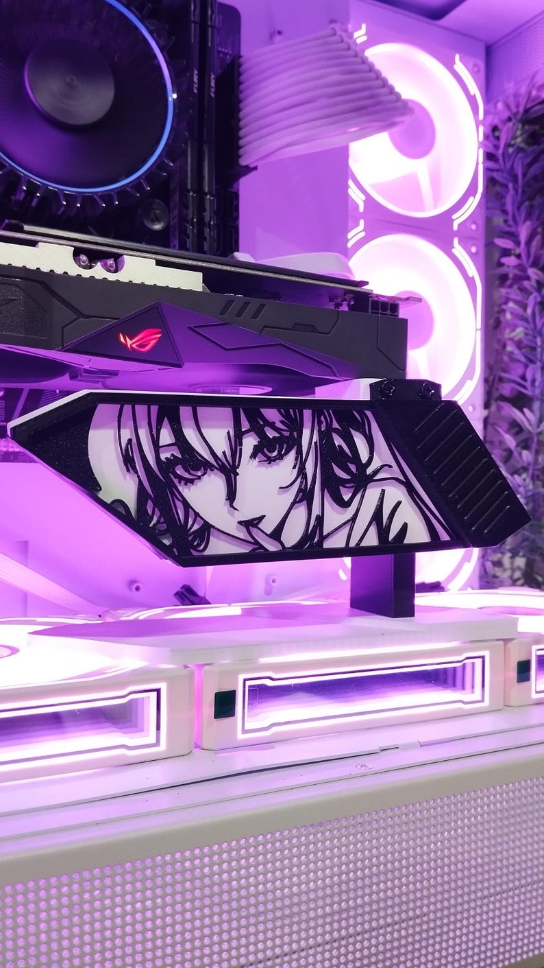 GPU Holder Anime Girl – Custom PC Accessories | Graphics Card Support ...