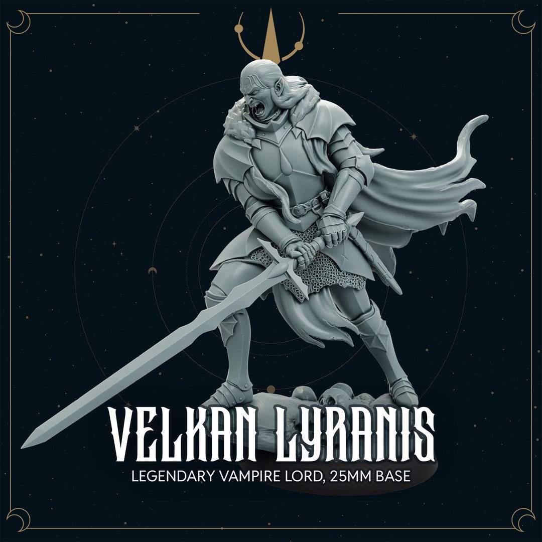 Velkan Lyranis - Vampire Miniature | Dungeons & Dragons Mini, TTRPG ...