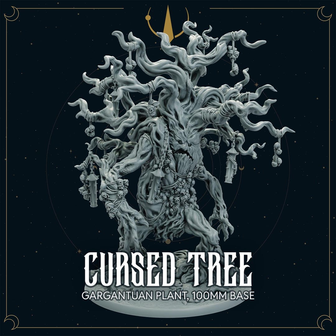 Cursed Tree Miniature: 3D Printed Resin Dnd Boss, 32mm Scale - Etsy
