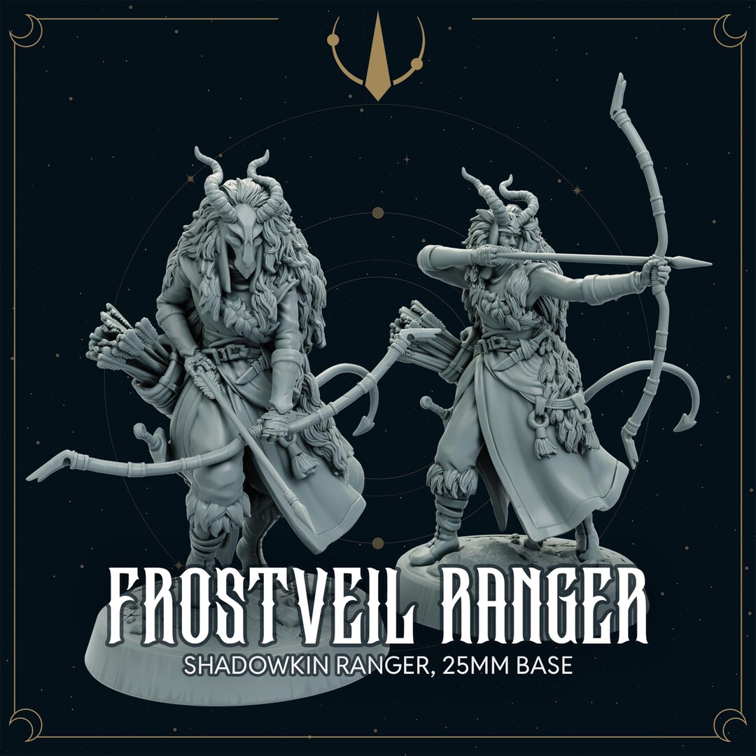 Frostveil Ranger - Tiefling Miniature | Dungeons & Dragons Mini, TTRPG ...