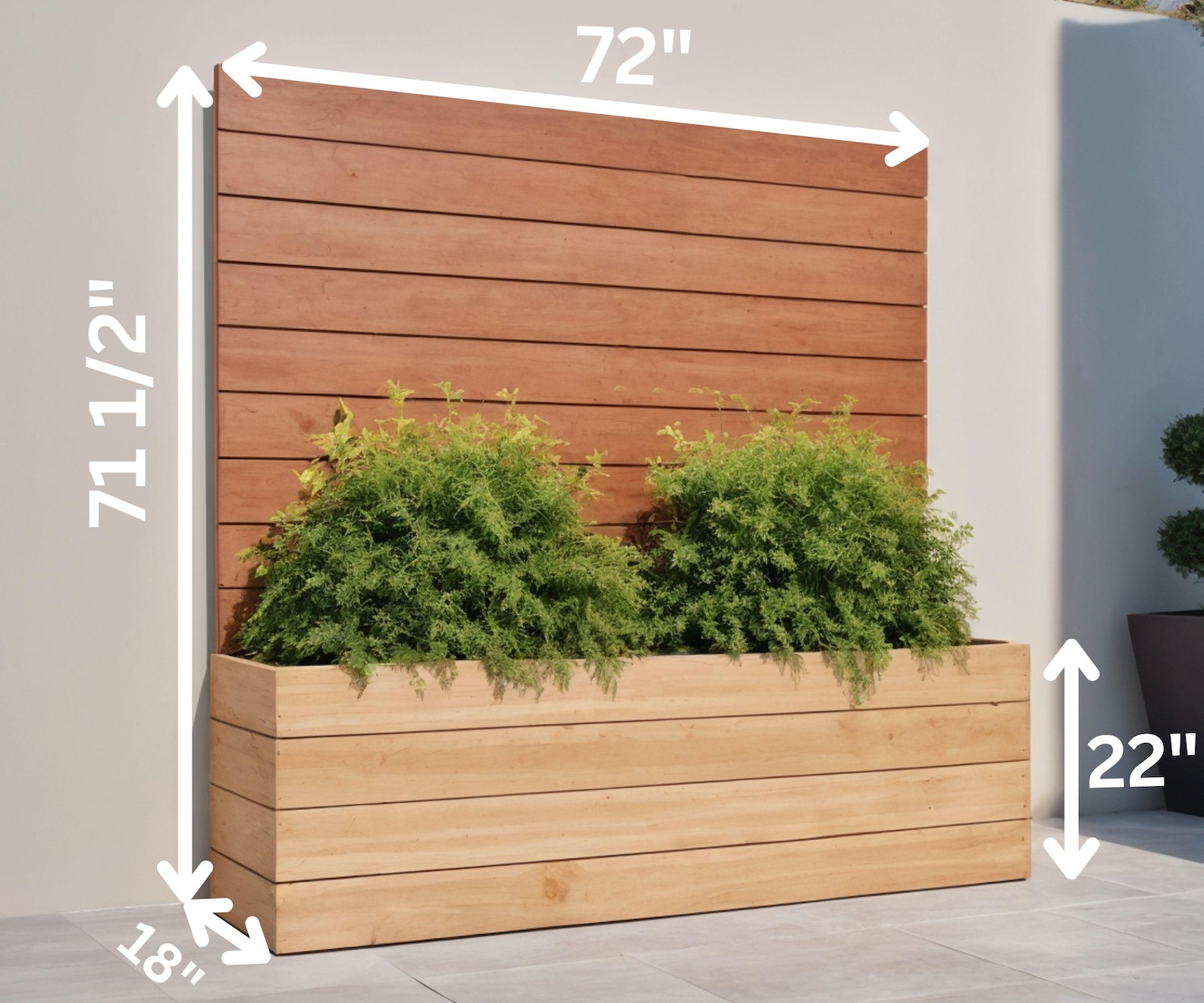 DIY Privacy Planter Box With Trellis Plans (PDF) | Outdoor Garden ...