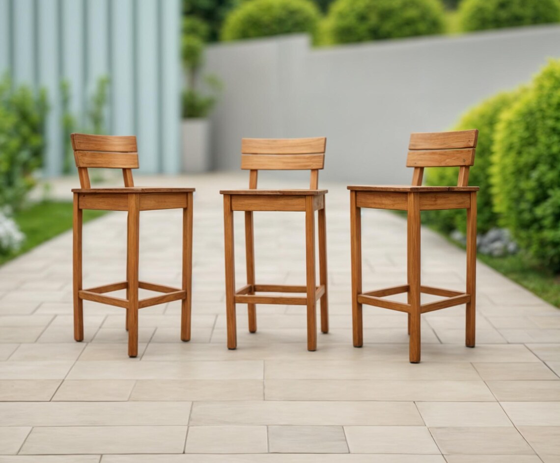 DIY Bar Stool With Back Rest Plan, Outdoor Bar Stool, Easy Bar Stool ...