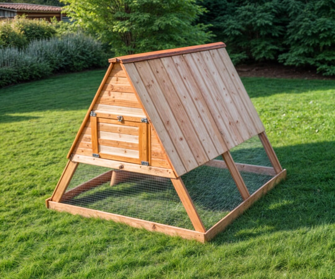 DIY A-frame Chicken Coop Plan, Simple Chicken Coop Plans, Outdoor ...