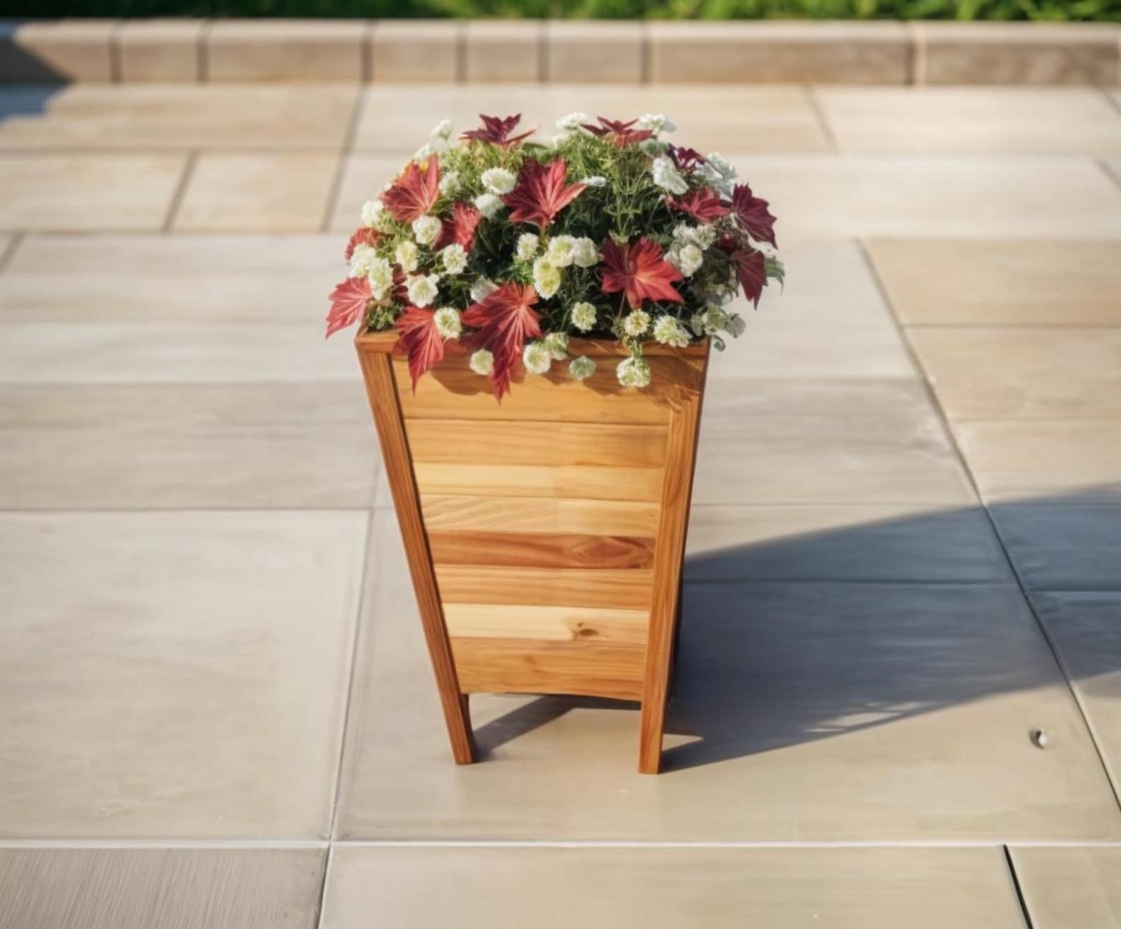 DIY Outdoor Wooden Planter Plan, Tall Planter Plan, Garden Planter ...