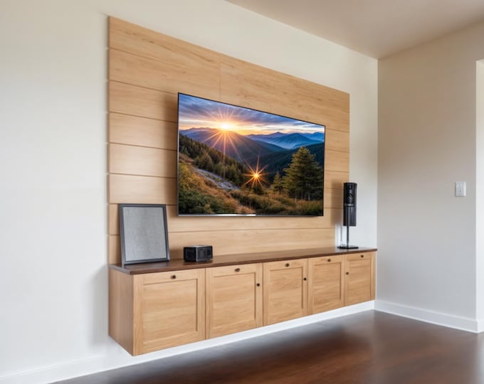 DIY Floating TV Console Plan: Modern Media Center (PDF Download) - Etsy