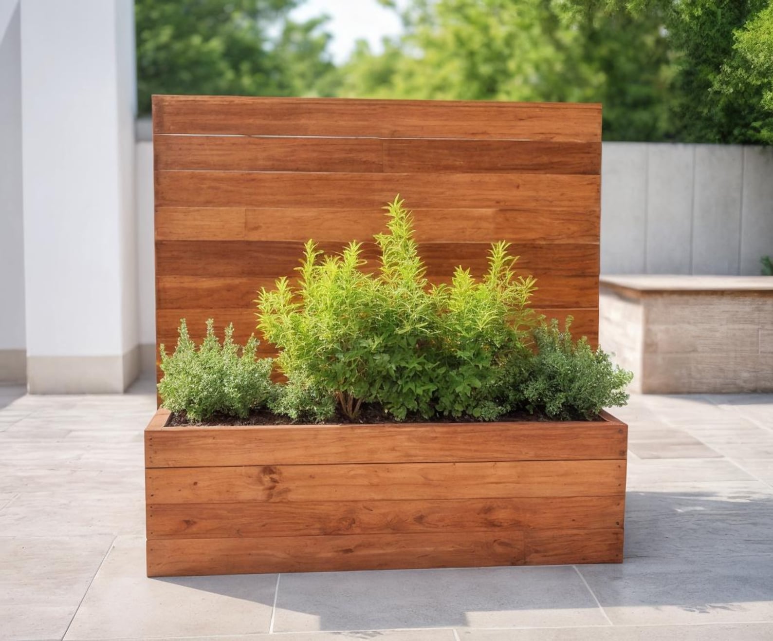 DIY Privacy Planter Box With Trellis Plans (PDF) | Outdoor Garden ...