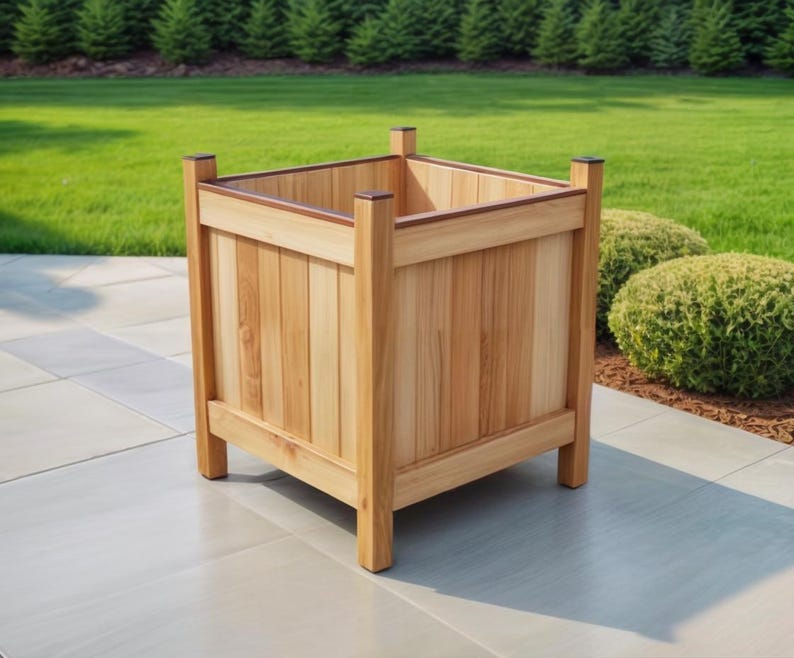 Modern Wooden Planter Box, Woodworking Plans, DIY Plan (digital ...