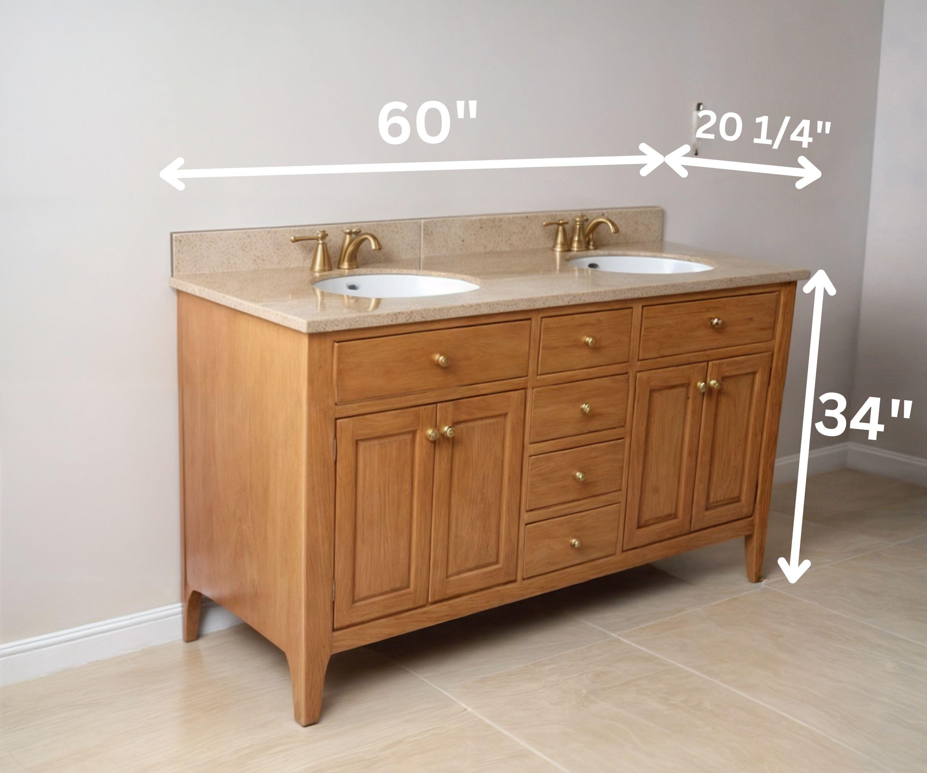 DIY Double Sink Bath Vanity Build Plans: 60